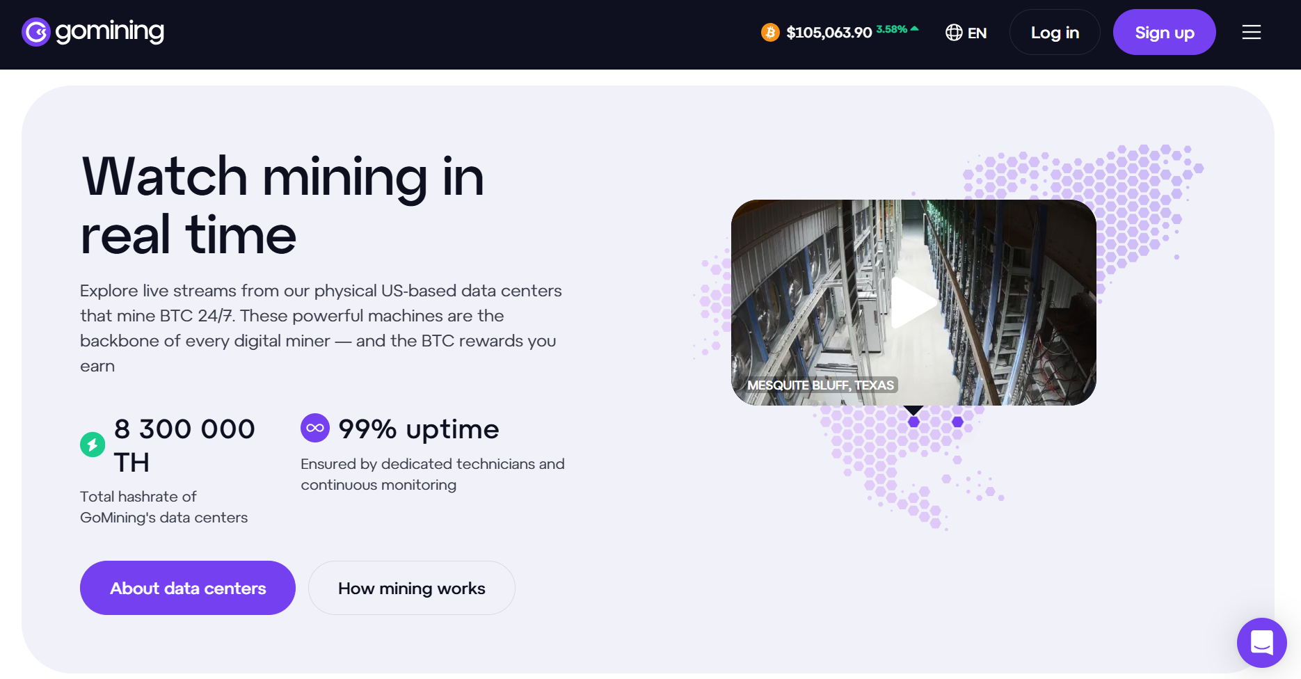 GoMining 経験: 24/7 ライブデータセンターアクション